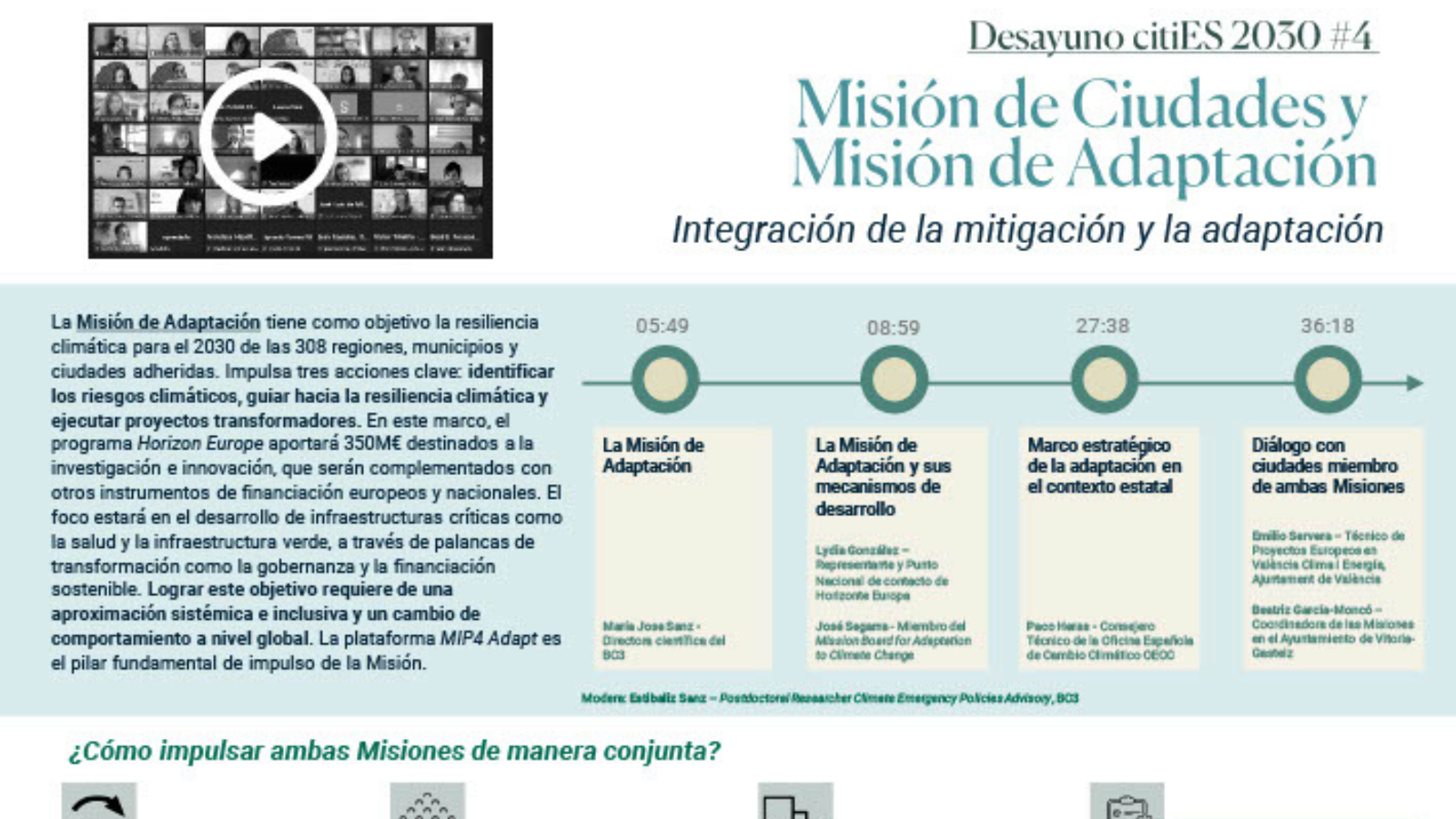 BC3 apoya a la Misión de adaptación en colaboración con la plataforma ...